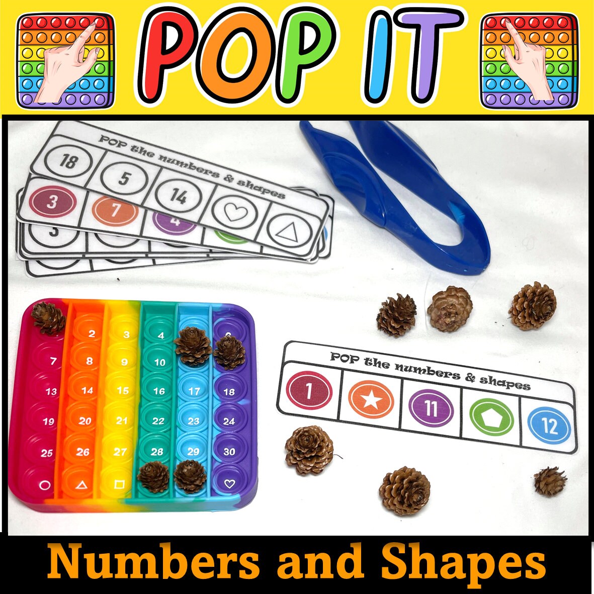 Pop It Math & Literacy Activities, Popping Bubble Popper Fidget ...
