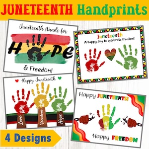 Juneteenth Handprint Craft, Juneteenth Activities for Kids , Juneteenth ...