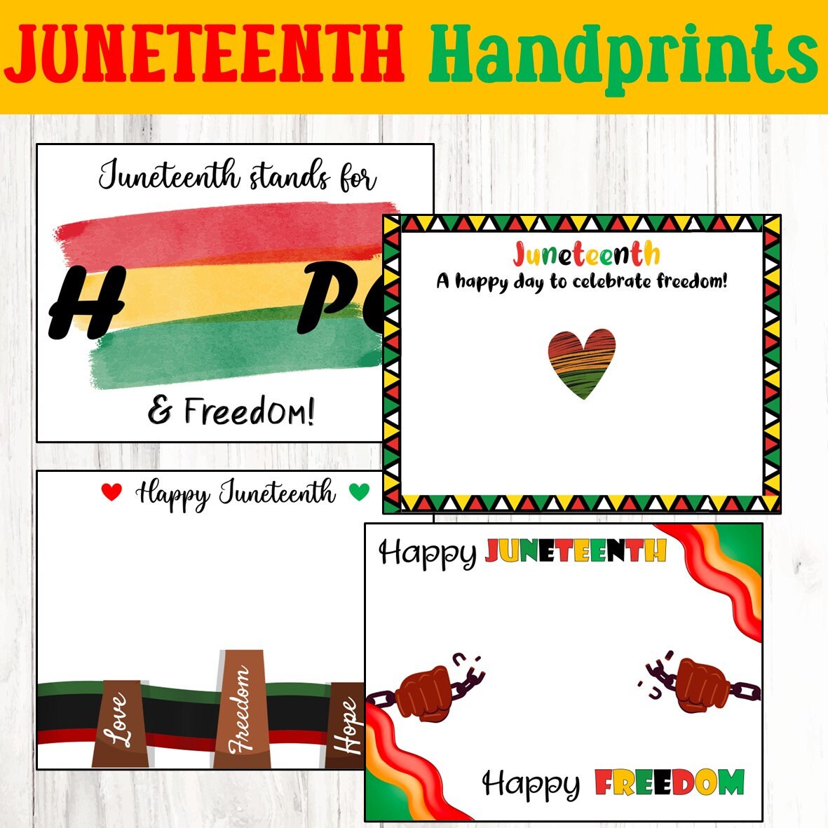 Juneteenth Handprint Craft, Juneteenth Activities for Kids , Juneteenth ...