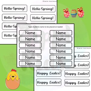 Easter Craft, Printable Name Craft Activities, Easter Egg Basket Craft ...