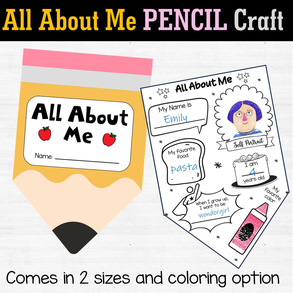 All About Me Craft Bundle, Back to School Icebreaker (digital Download ...