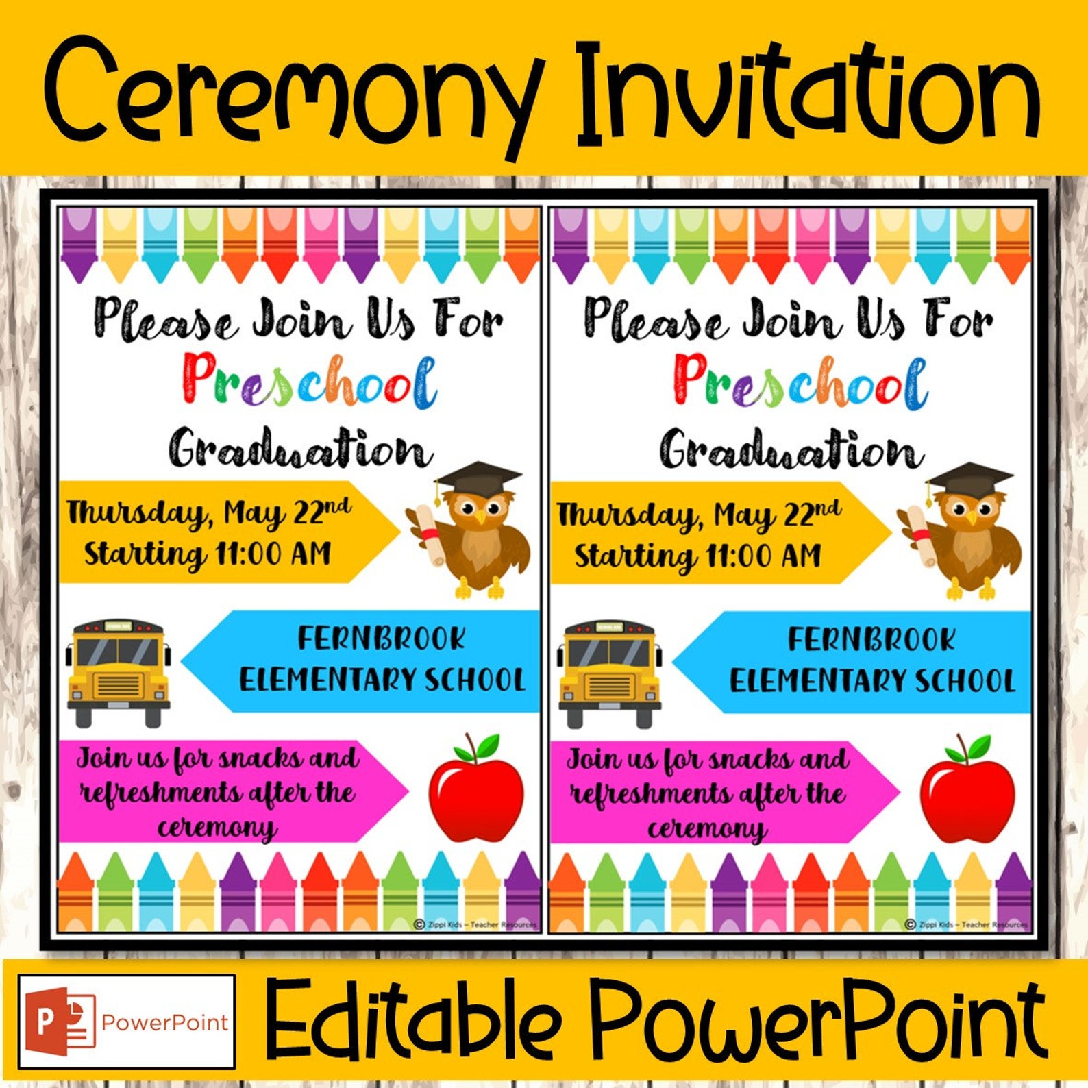 Preschool Graduation Ceremony Set, Editable Diploma, Ceremony Program ...