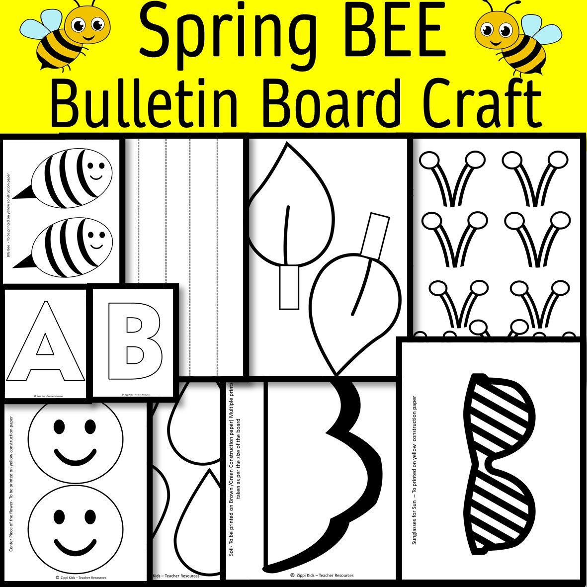 Spring Bulletin Board Ideas Kit Craft Activities, Bee Themed, Spring ...