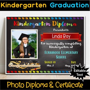 Kindergarten Graduation Ceremony Set, Editable Diploma, Ceremony ...