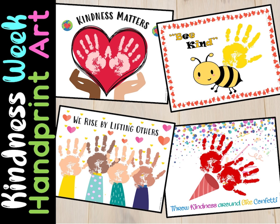 Kindness Handprint Art Craft Activities, Kindness Week Art Project ...
