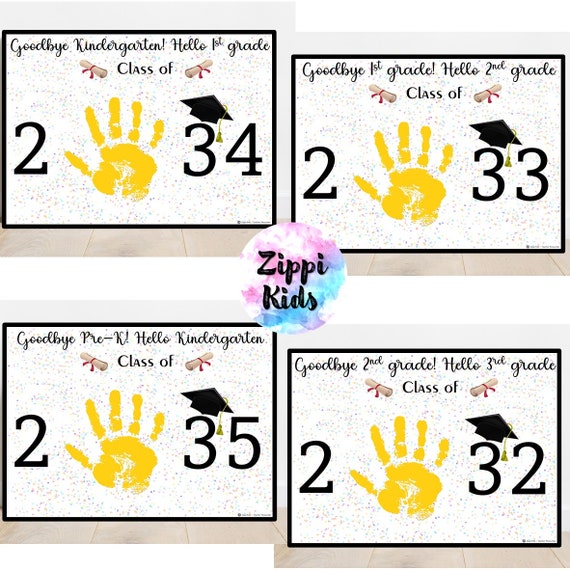 Handprint Graduation Certificate Preschool Kindergarten Graduation