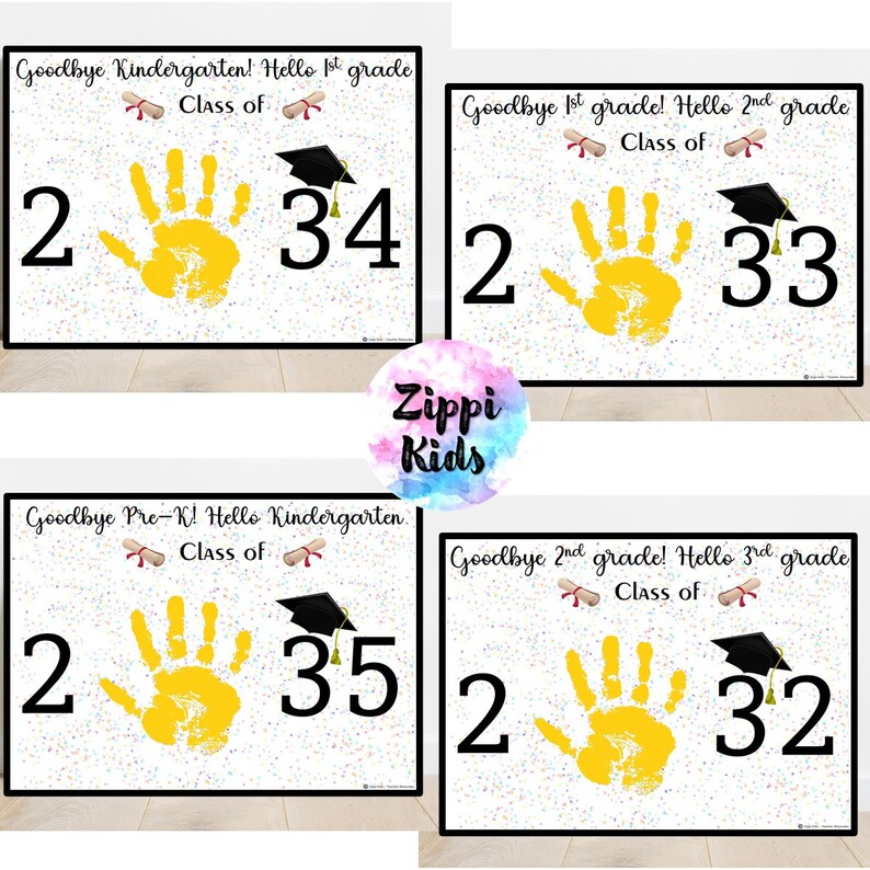 Preschool Graduation Handprint Keepsake, Pre-k Graduation, Kindergarten ...