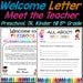 Welcome Letter, Meet the Teacher Template EDITABLE, Classroom Supply ...