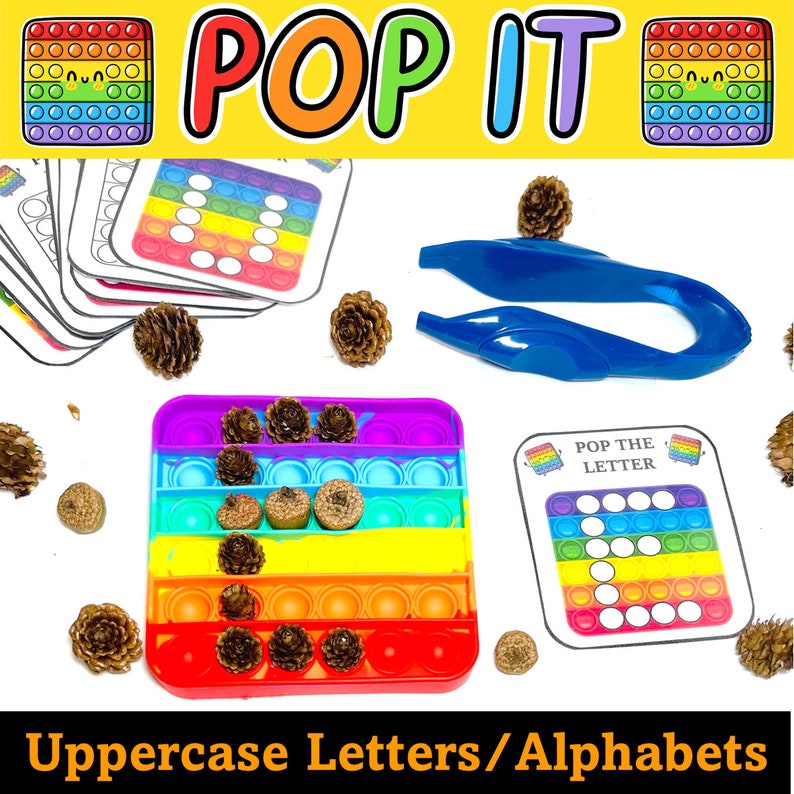 Pop It Math & Literacy Activities, Popping Bubble Popper Fidget ...