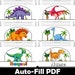 Dinosaur Hats, Paper Crown, Name Hats Printable Coloring Dino Party DIY ...