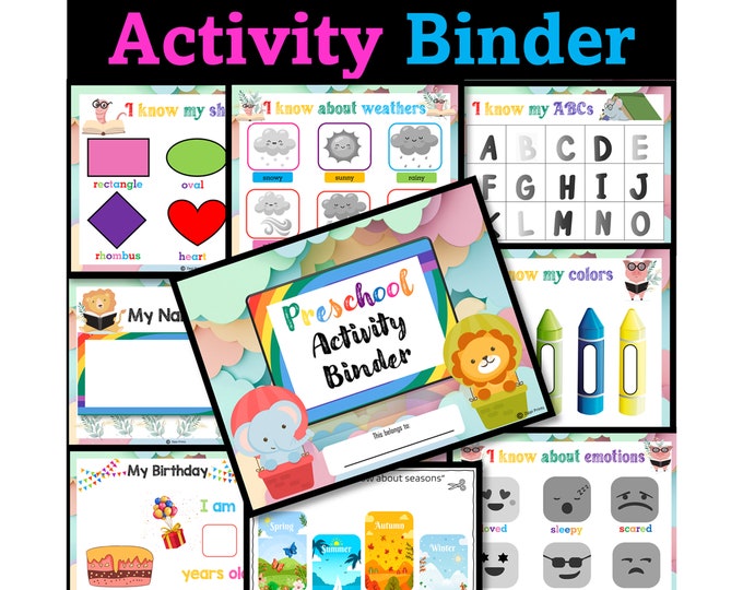 Printable Busy Book #2 for Toddlers, Printable Quiet Book, Girl Busy ...