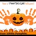 Halloween Handprint Keepsake Art, Halloween Greeting Card, Halloween ...