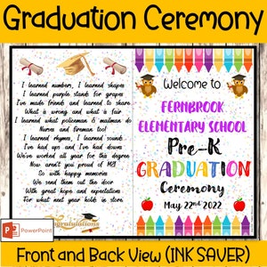 Kindergarten Graduation Ceremony Set, Editable Diploma, Ceremony ...