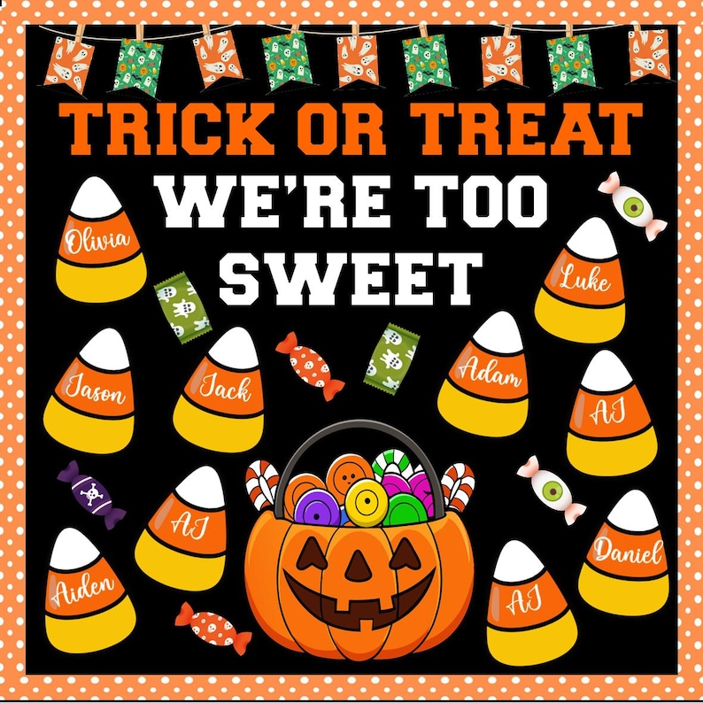 Halloween Candy Corn Bulletin Board Kit, Classroom Decor (printable) - Etsy