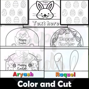 Easter Crowns Hats Craft Printable, Paper Name Crowns Activities ...