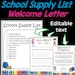 Welcome Letter, Meet the Teacher Template EDITABLE, Classroom Supply ...