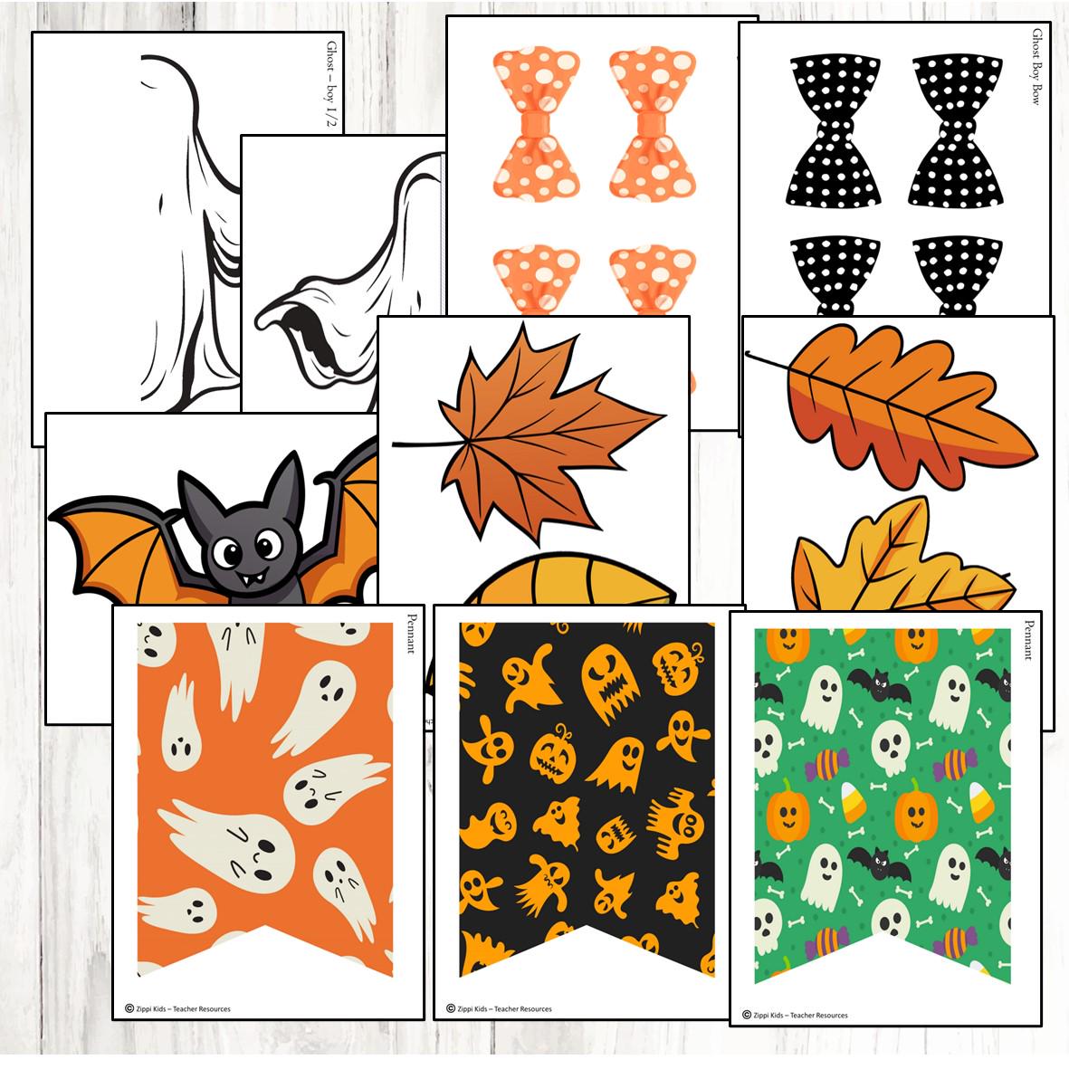 Halloween Bulletin Board Kit, Printable Ghost Bulletin Board Classroom ...