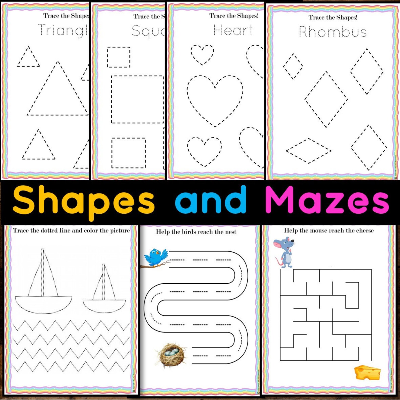 Prewriting Tracing Lines Letters & Numbers Activity Printable - Etsy