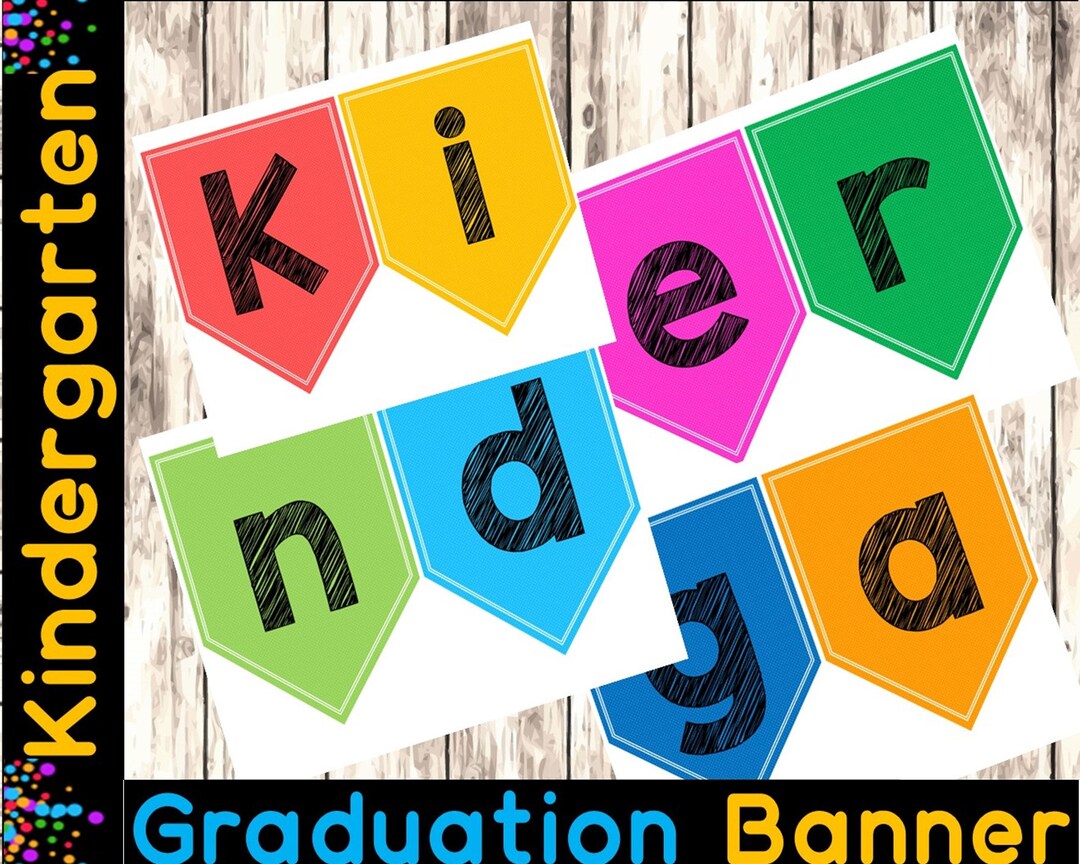 Kindergarten Graduation Banner, Graduation Ceremony Sign, Graduation ...