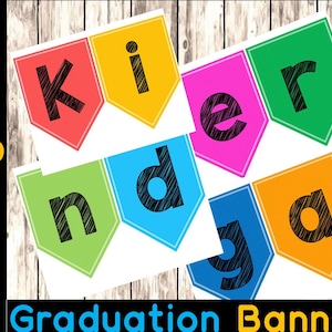 Kindergarten Graduation Banner, Graduation Ceremony Sign, Graduation ...