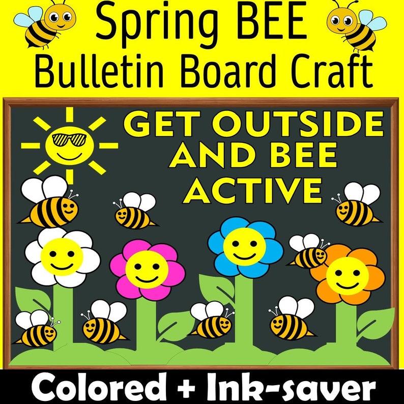 Spring Bulletin Board Ideas Kit Craft Activities, Bee Themed, Spring ...