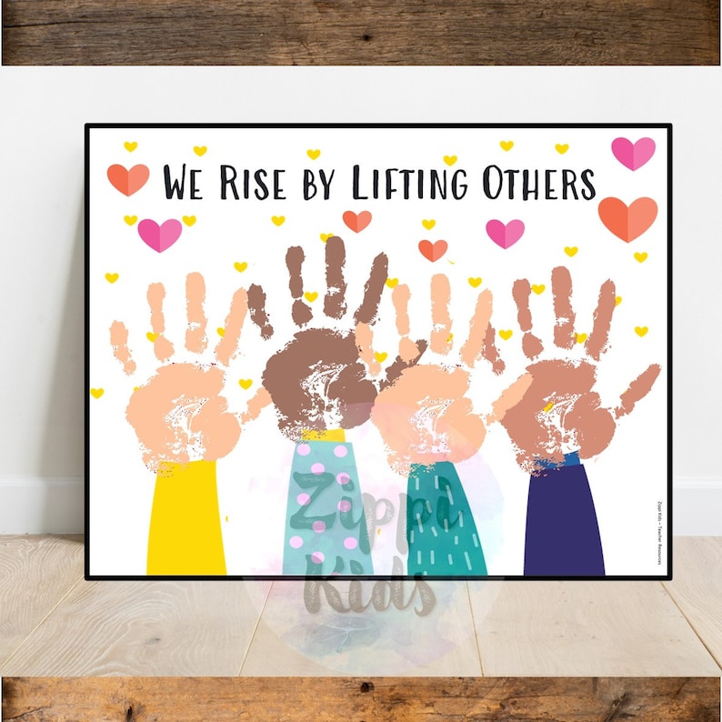Kindness Handprint Art Craft Activities, Kindness Week Art Project ...