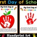 First Day of Kindergarten Handprint Keepsake Art, Back to School ...