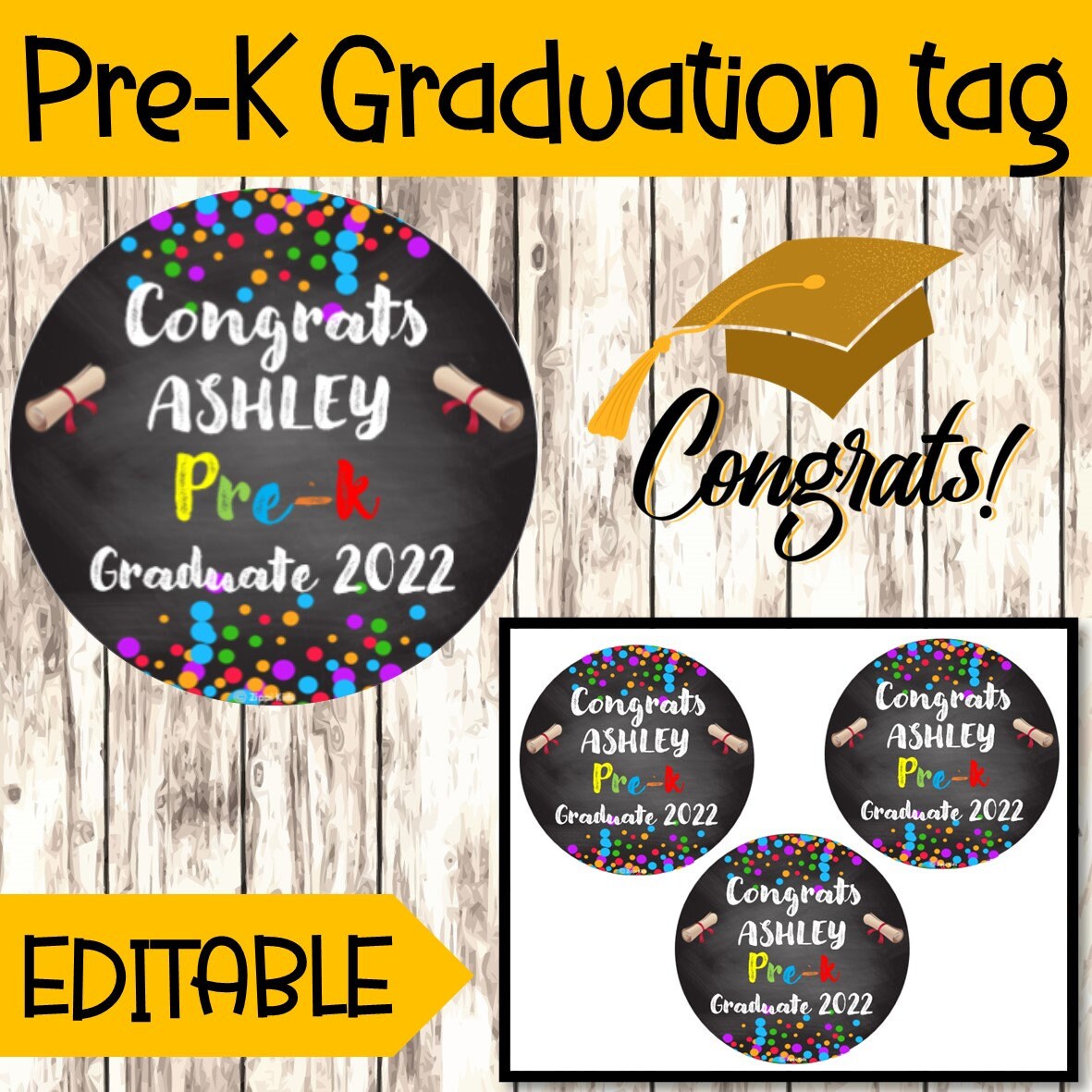 Pre-k Graduation Ceremony Set Editable Diploma Ceremony - Etsy