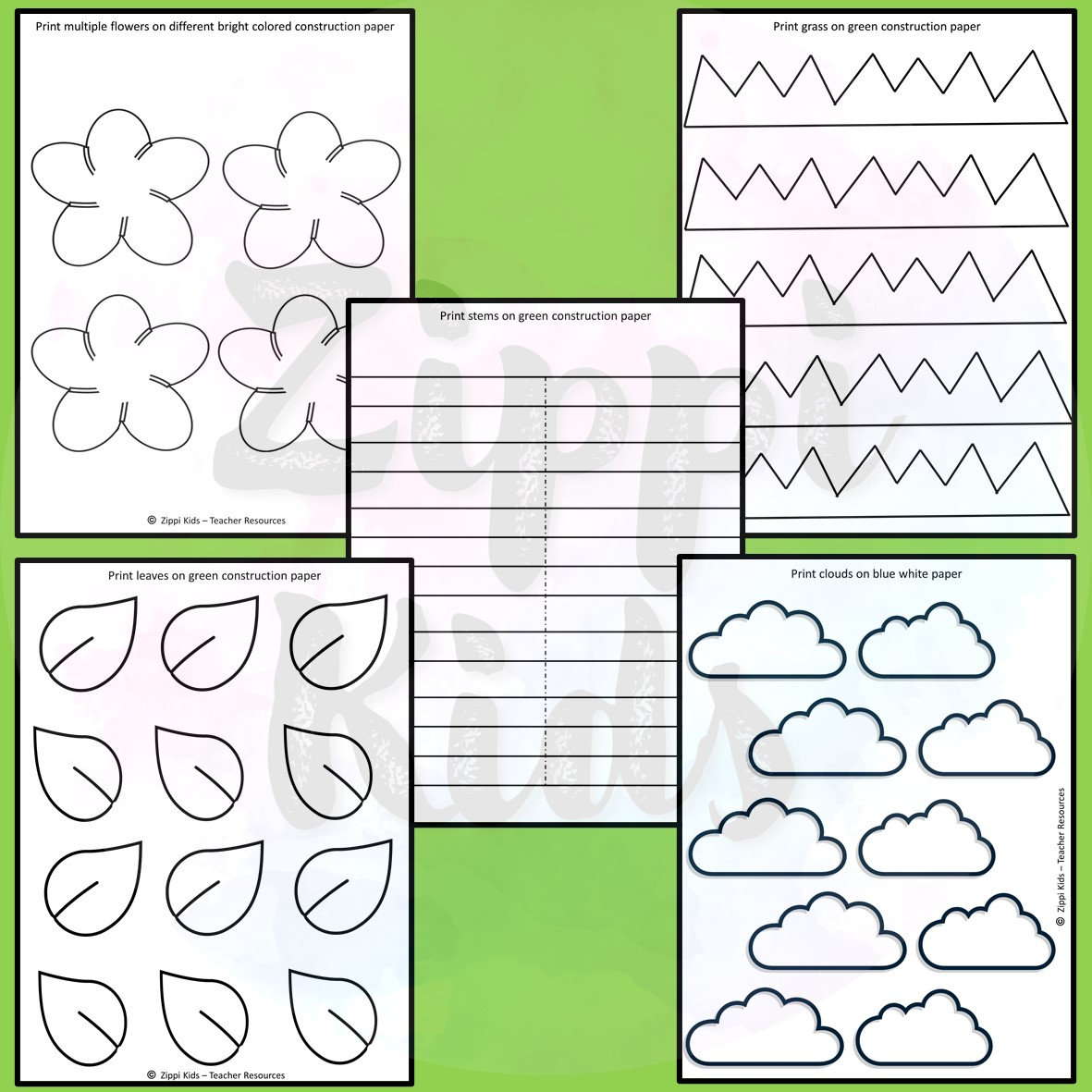 Sprint Craft, Printable Spring Flower Name Craft Activities, Bulletin ...