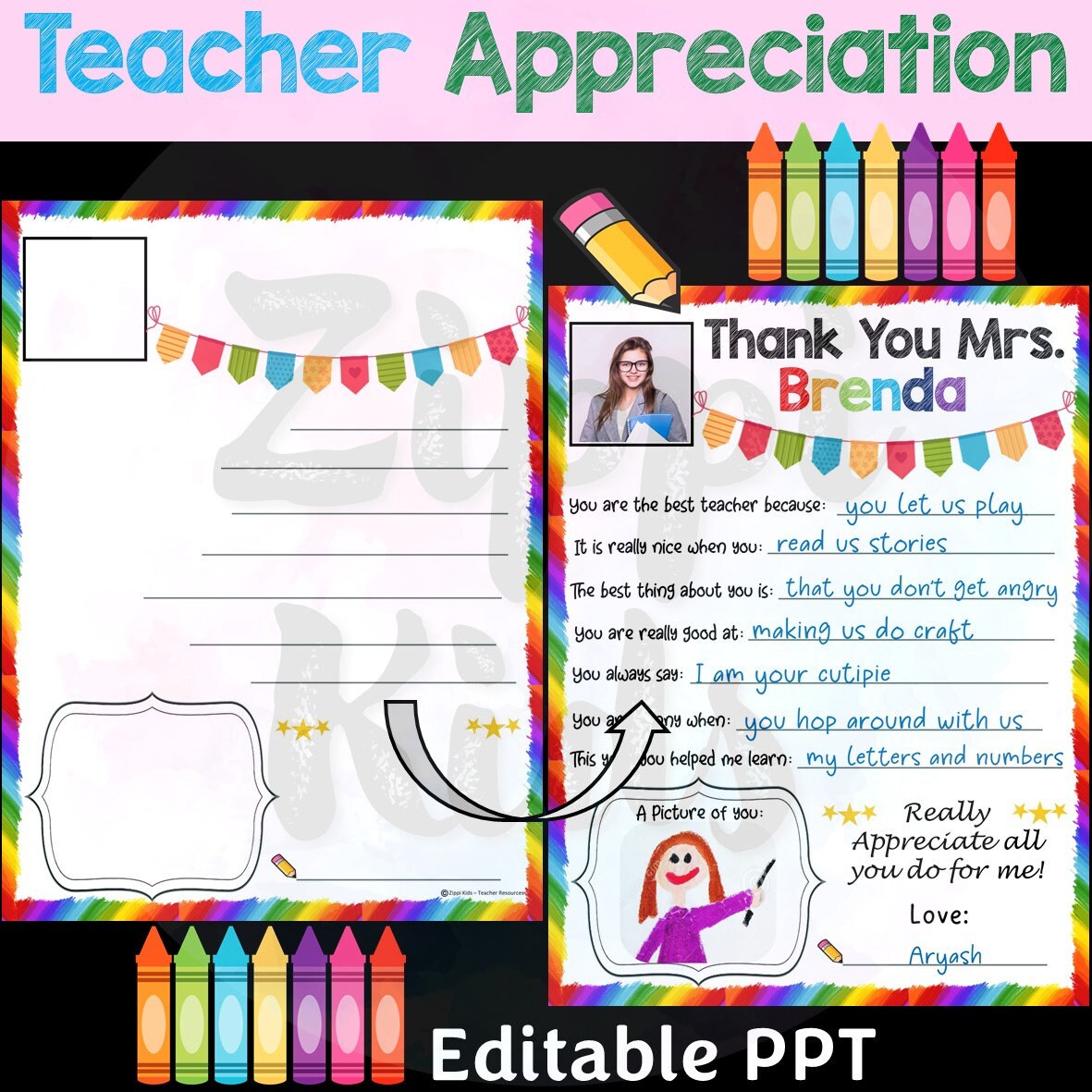 Teacher Appreciation Gift Printable Template, Staff Appreciation Week ...
