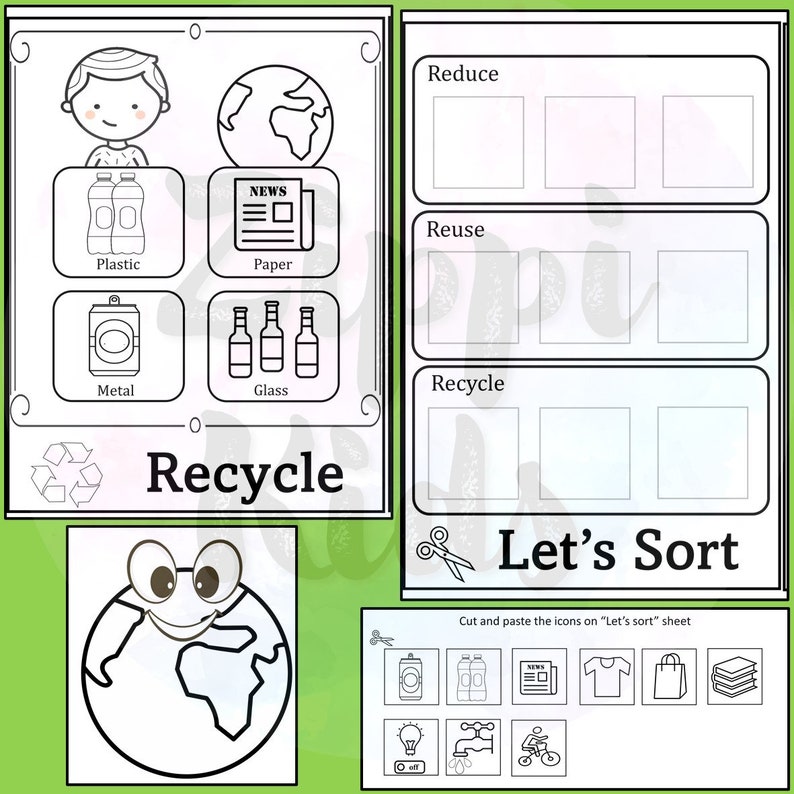 Earth Day Craft Activities Printable Bundle, Earth Day Flip-book, Earth ...