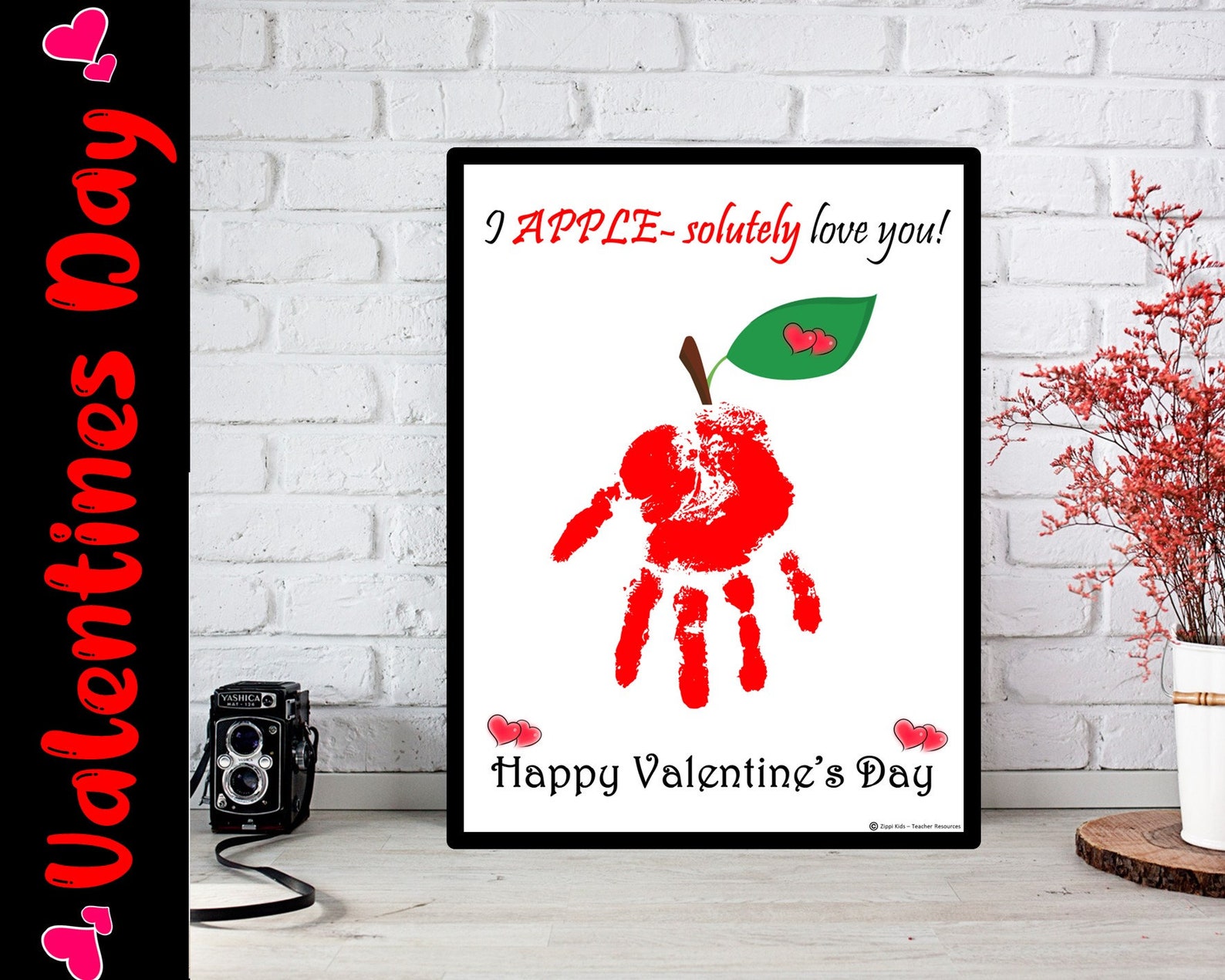 Valentines Day Handprint Art, Keepsake Art Bundle, Valentines Day ...