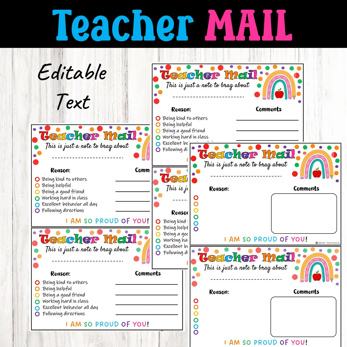 Teacher Mail Note, Happy Mail, Positive Parent Mail, Parent ...