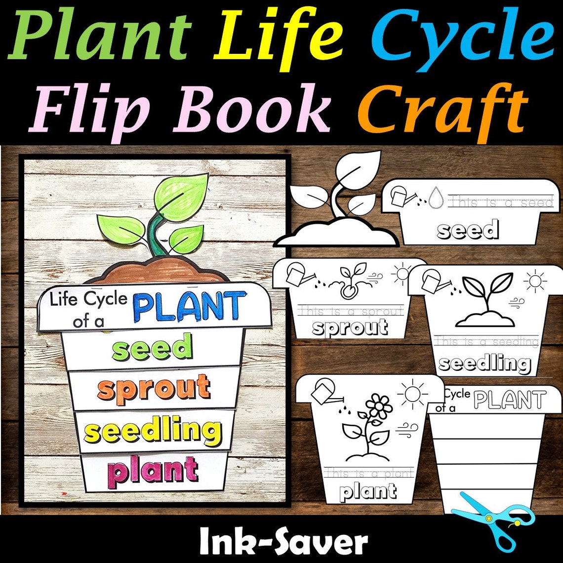 Life Cycle of a Butterfly, Frog & Plant Flip Book Craft. Printable Flip ...
