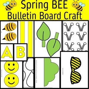 Spring Bulletin Board Ideas Kit Craft Activities, Bee Themed, Spring ...