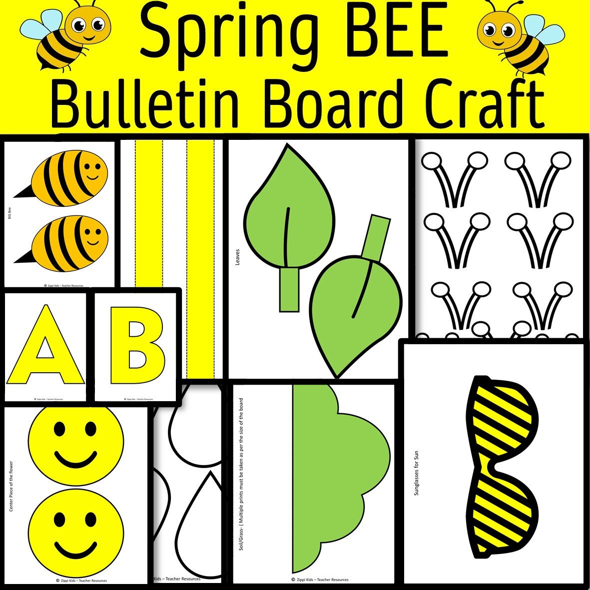 Spring Bulletin Board Ideas Kit Craft Activities, Bee Themed, Spring ...