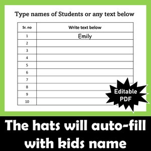 Summer Hats, Crowns, Headband With Editable Names BUNDLE, Summer Craft ...