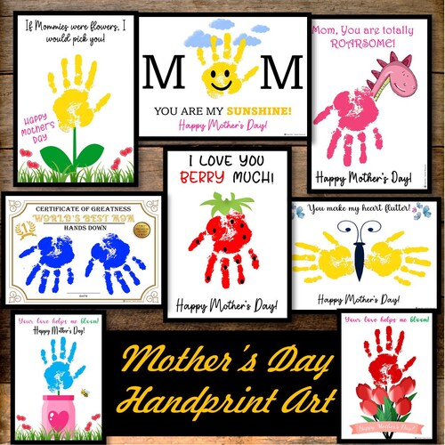 Printable Mother's Day Handprint Craft Hand Print Art - Etsy