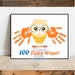 100 Days of School Handprint Art Craft, 100th Day of School Activities ...
