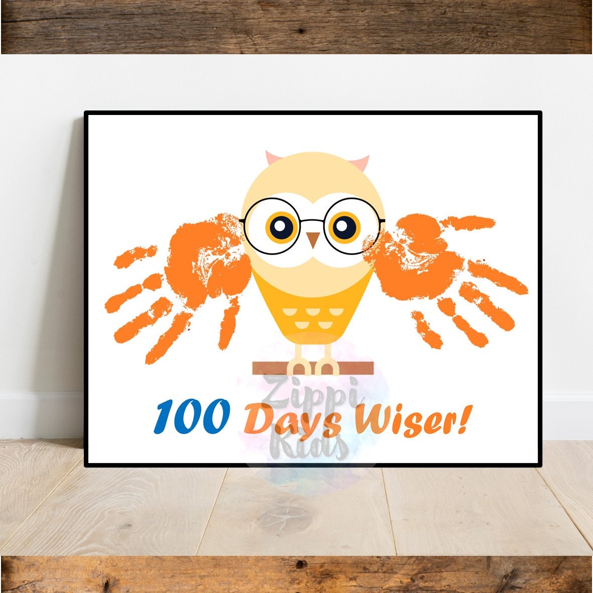 100 Days of School Handprint Art Craft, 100th Day of School Activities ...