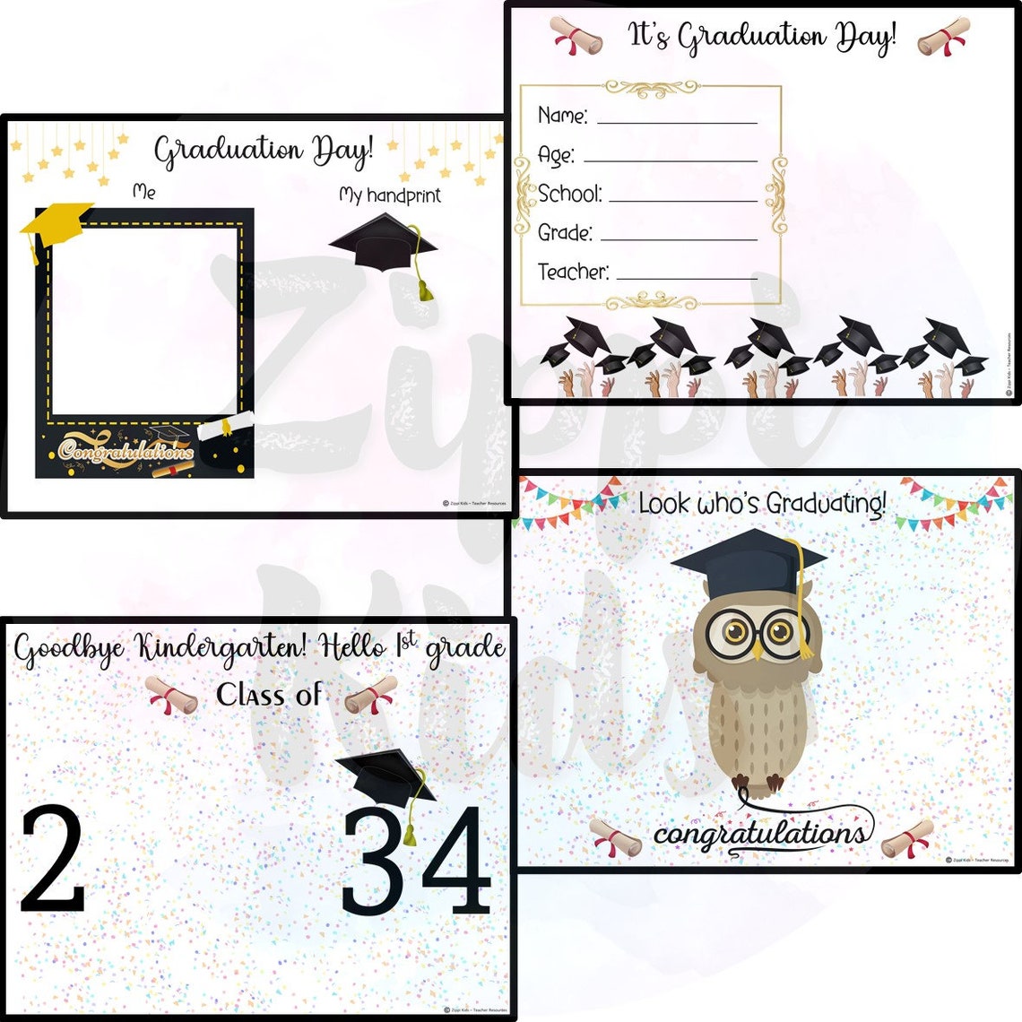 Preschool Graduation Handprint Keepsake, Pre-k Graduation, Kindergarten ...
