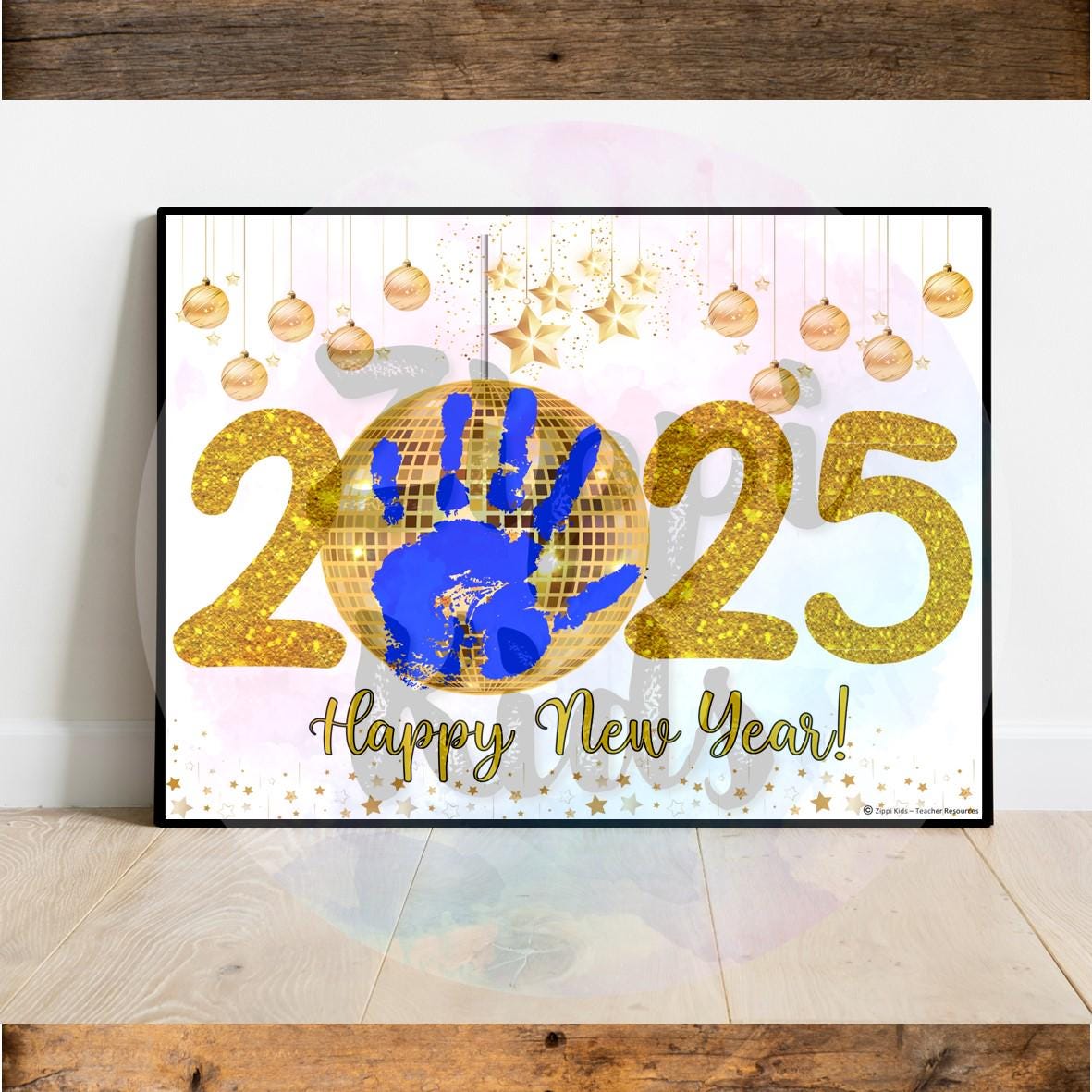 New Year 2025 Handprint Keepsake Art Bundle, Craft, Happy New Year ...