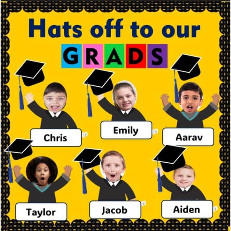 Graduation Bulletin Board, End of Year Bulletin Board, Graduation Craft ...