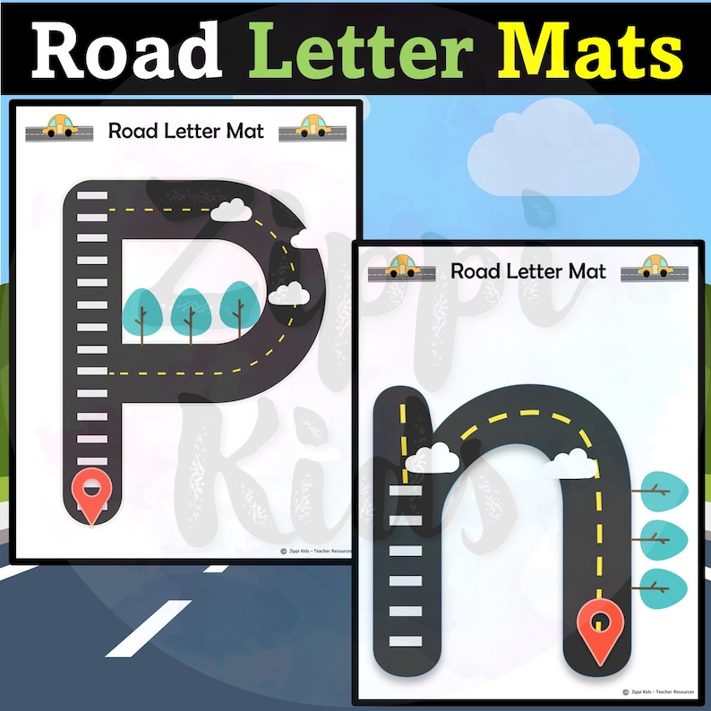 Alphabet Road Letter Tracing Mats, Trace, Find, Color, Alphabet ...