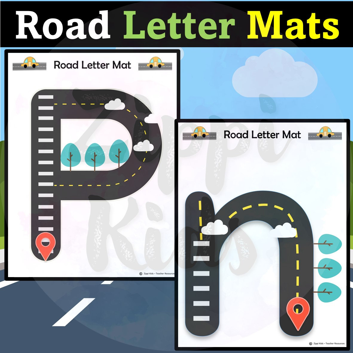 Alphabet Road Letter Tracing Mats, Trace, Find, Color, Alphabet ...