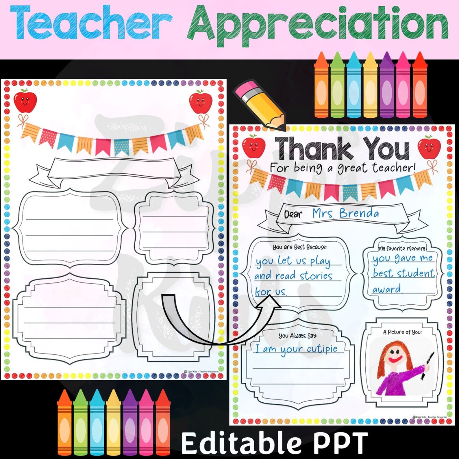 Teacher Appreciation Week Printable Gift Template, Staff Appreciation ...