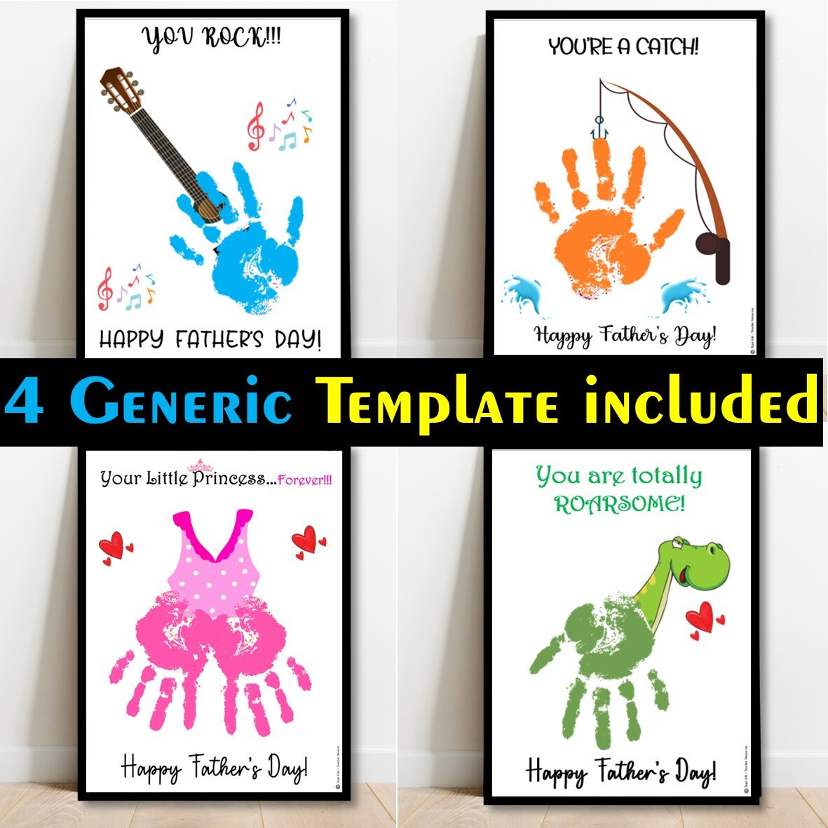 Fathers Day Handprint Keepsake Art Gift for Dad Fathers Day - Etsy