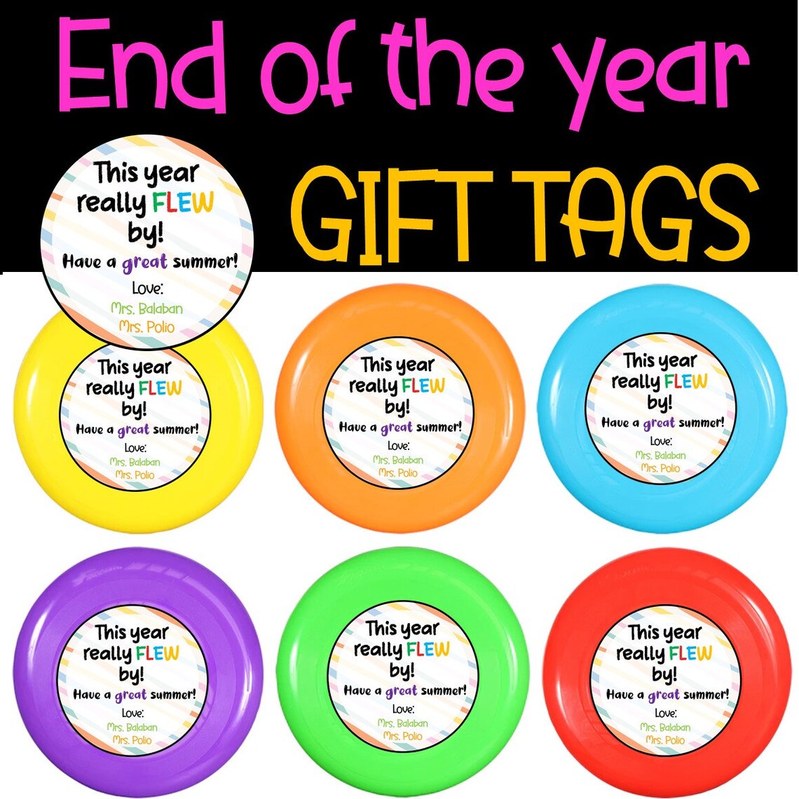 End of the Year Gift Tags & Gift Ideas Summer Gift Tags 1 | Etsy