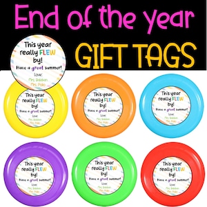 End of the Year Gift Tags & Gift Ideas, Summer Gift Tags #1, Chalk Gift ...