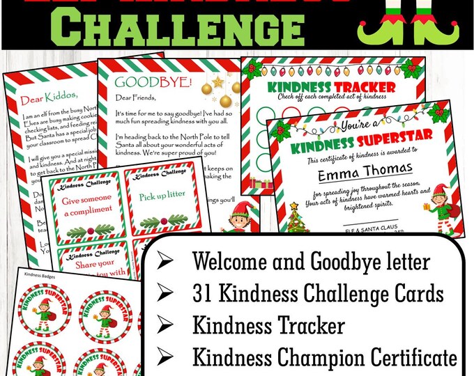 Elf Kit Holiday Kindness Project | Elf Kit | Elf Bundle | Elf Ideas ...